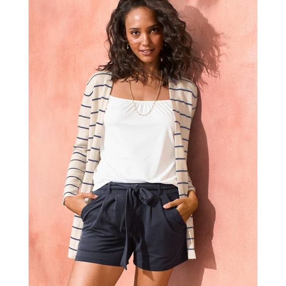 Garnet Hill | Shorts | Garnet Hill Easy Everyday Knit Shorts In Navy ...